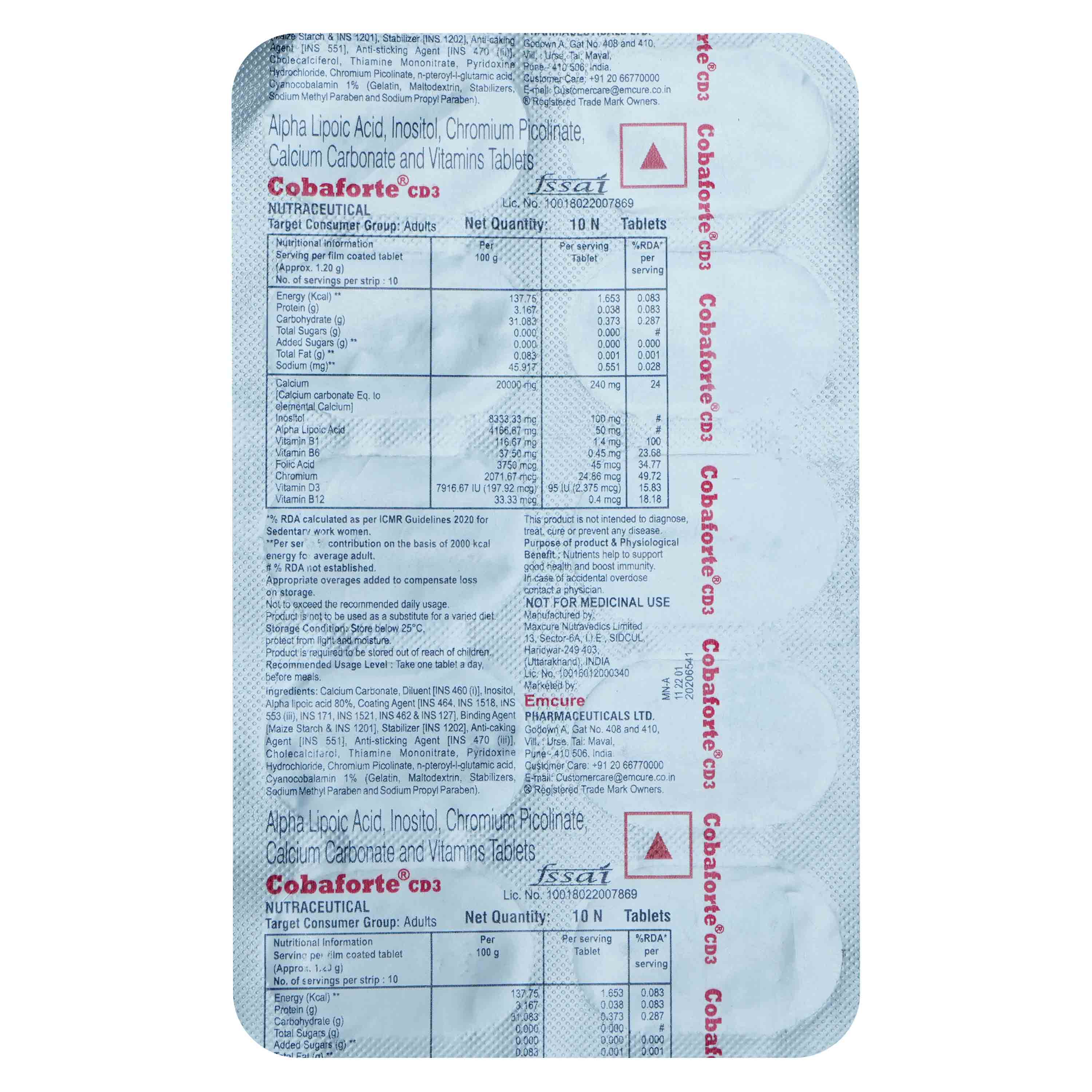 Cobaforte CD3 Tablet | Uses, Side Effects, Price | Apollo Pharmacy