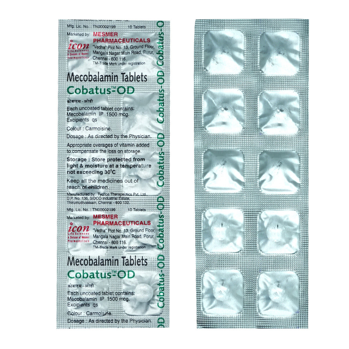 Cobatus-Od 1500Mcg Tab 10'S Price, Uses, Side Effects, Composition ...