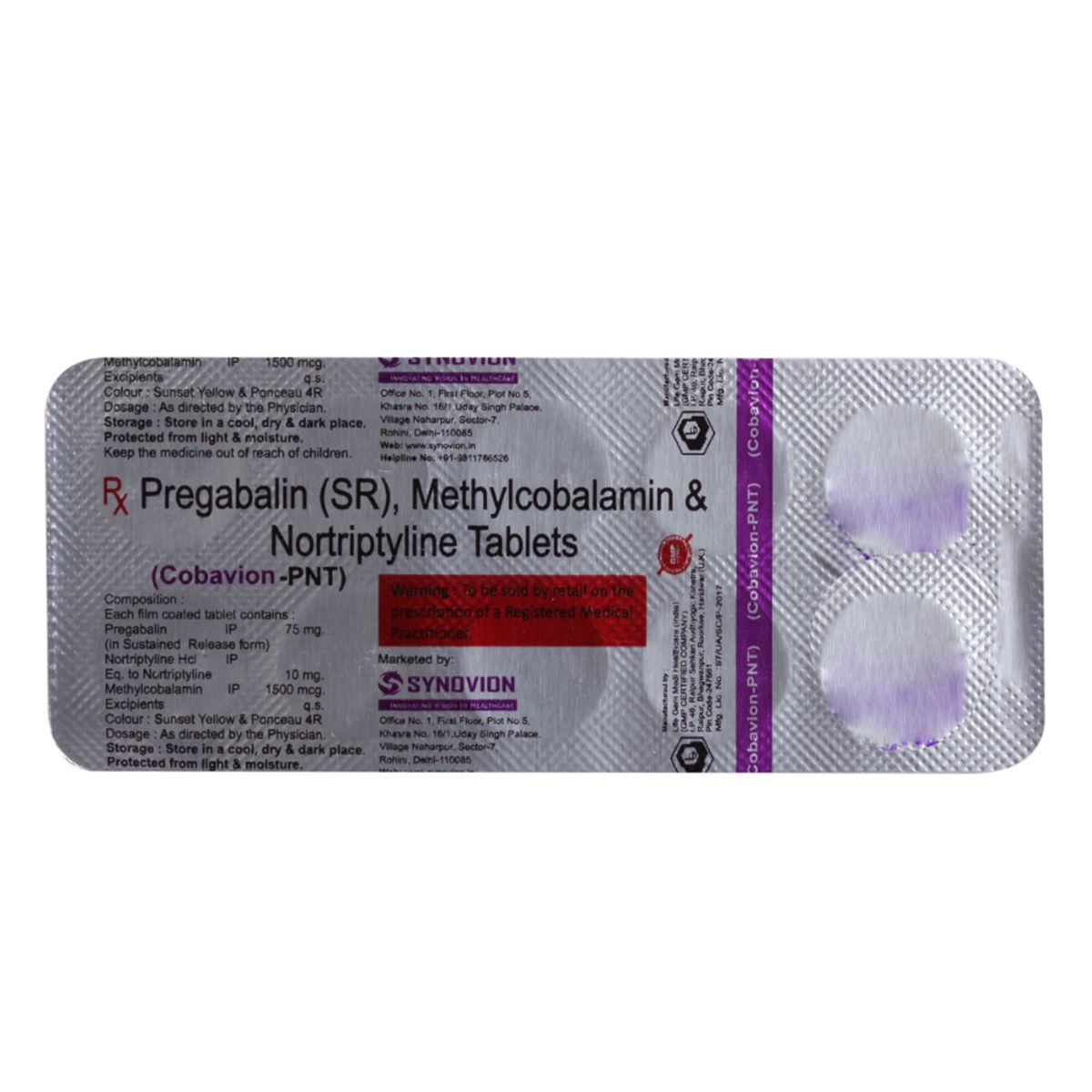 Cobavion-PNT Tablet 10's Price, Uses, Side Effects, Composition ...