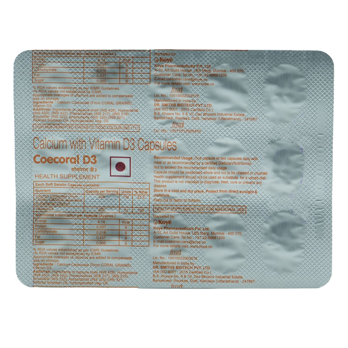 Coecoral D3 Capsule | Uses, Side Effects, Price | Apollo Pharmacy