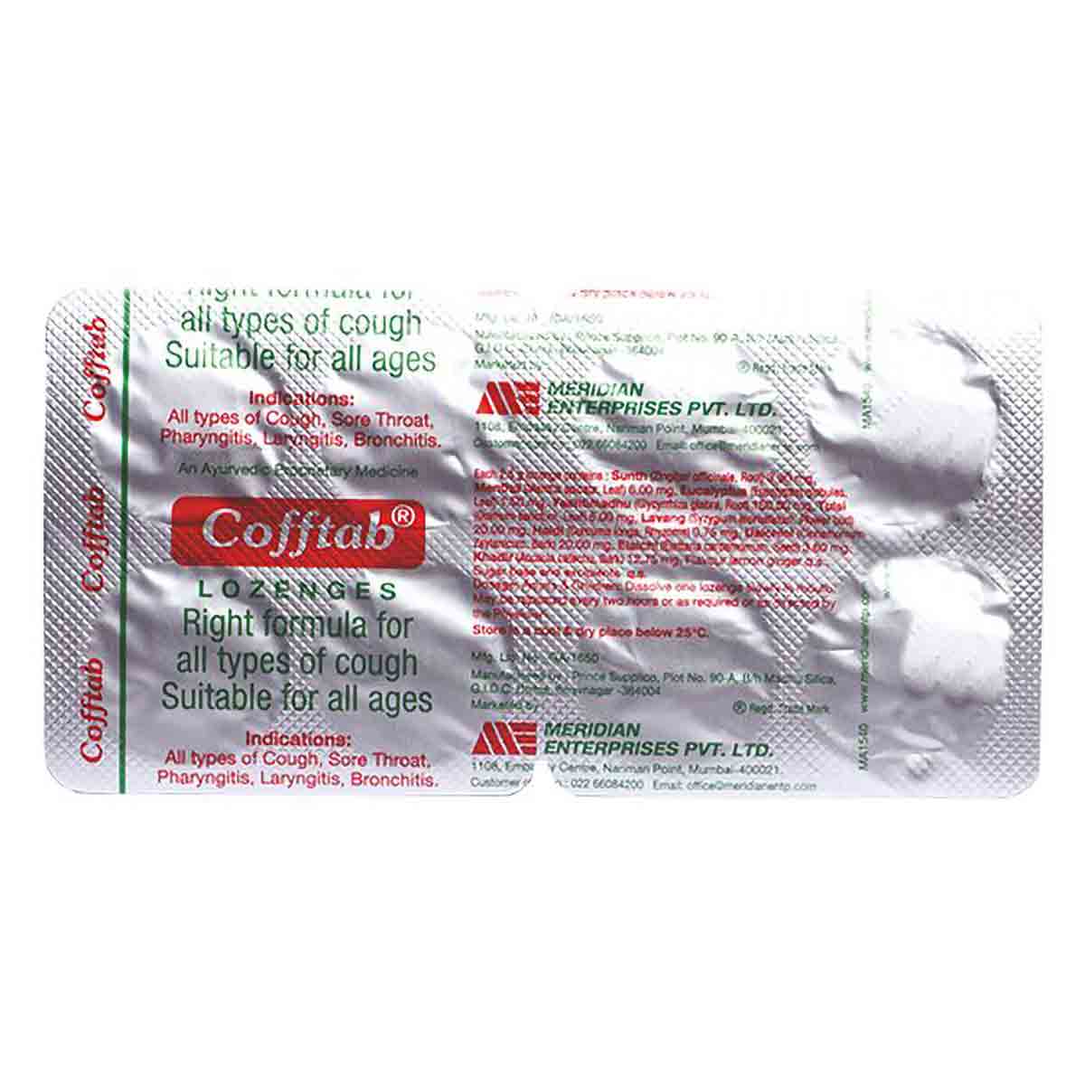 Cofftab Cough Lozenges, 8 Count Price, Uses, Side Effects, Composition ...