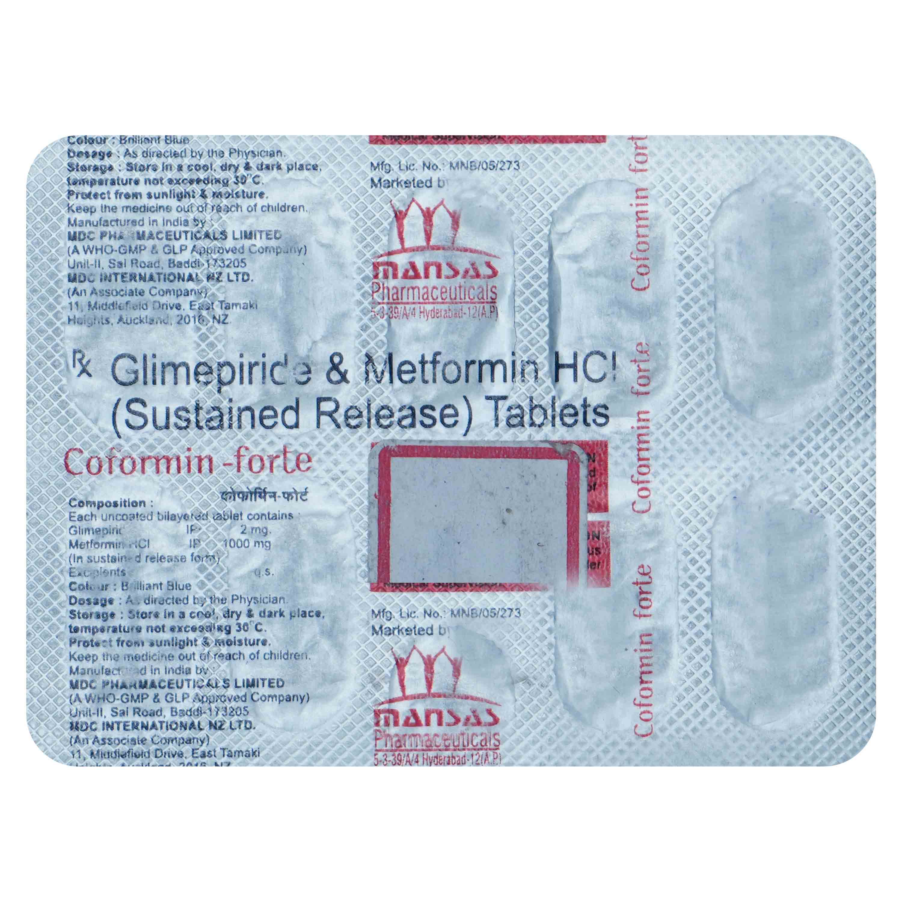 COFORMIN FORTE TABLET | Uses, Side Effects, Price | Apollo Pharmacy