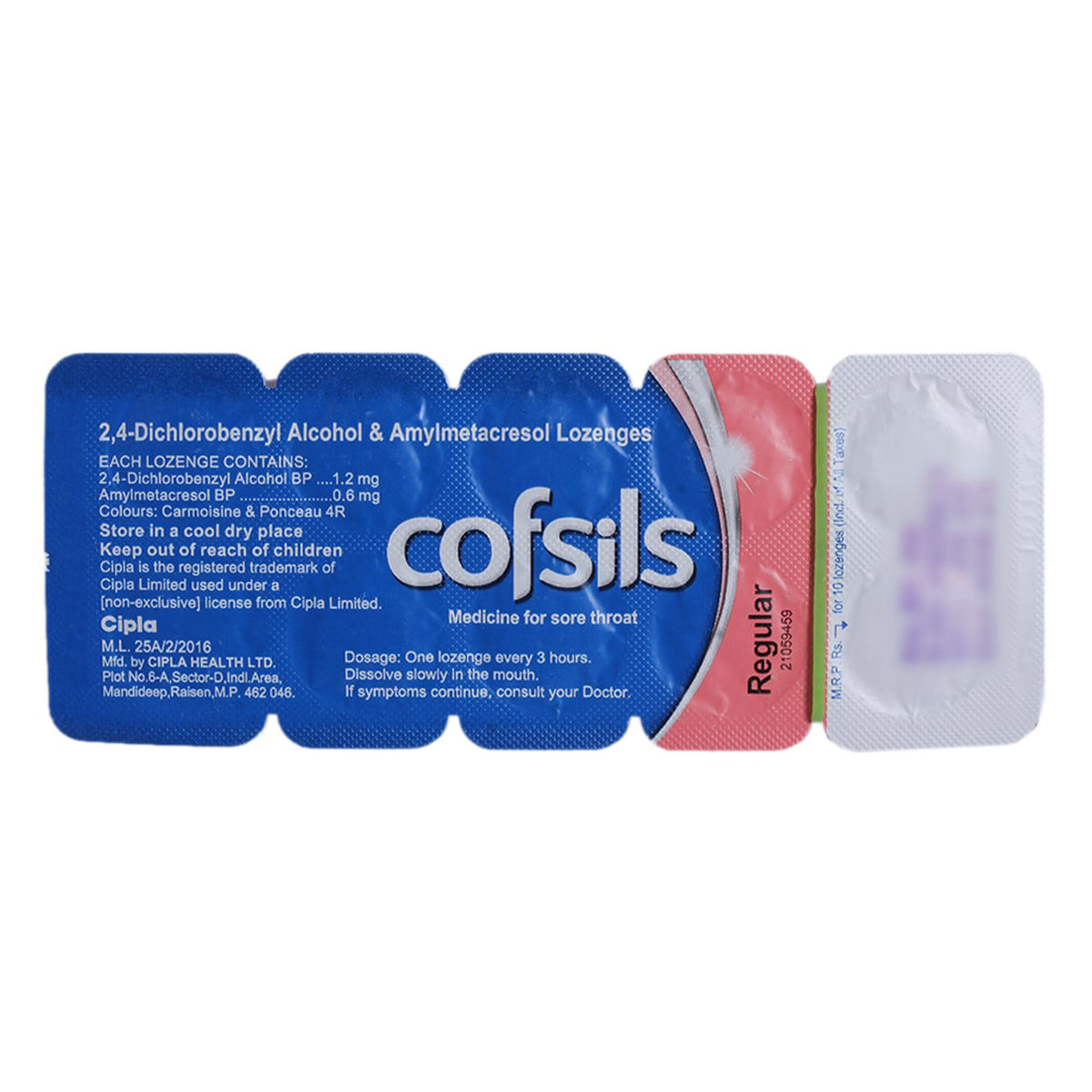 Buy Cofsils Cherry Cold & Cough, 10 Lozenges | 19 Minutes Delivery ...