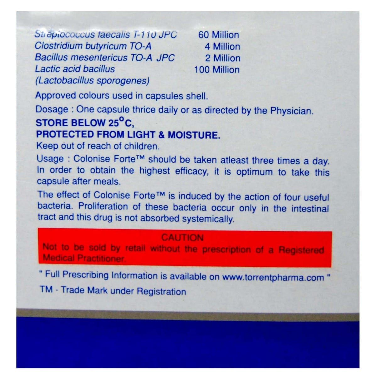 Colonise Forte Tablet 10's Price, Uses, Side Effects, Composition ...