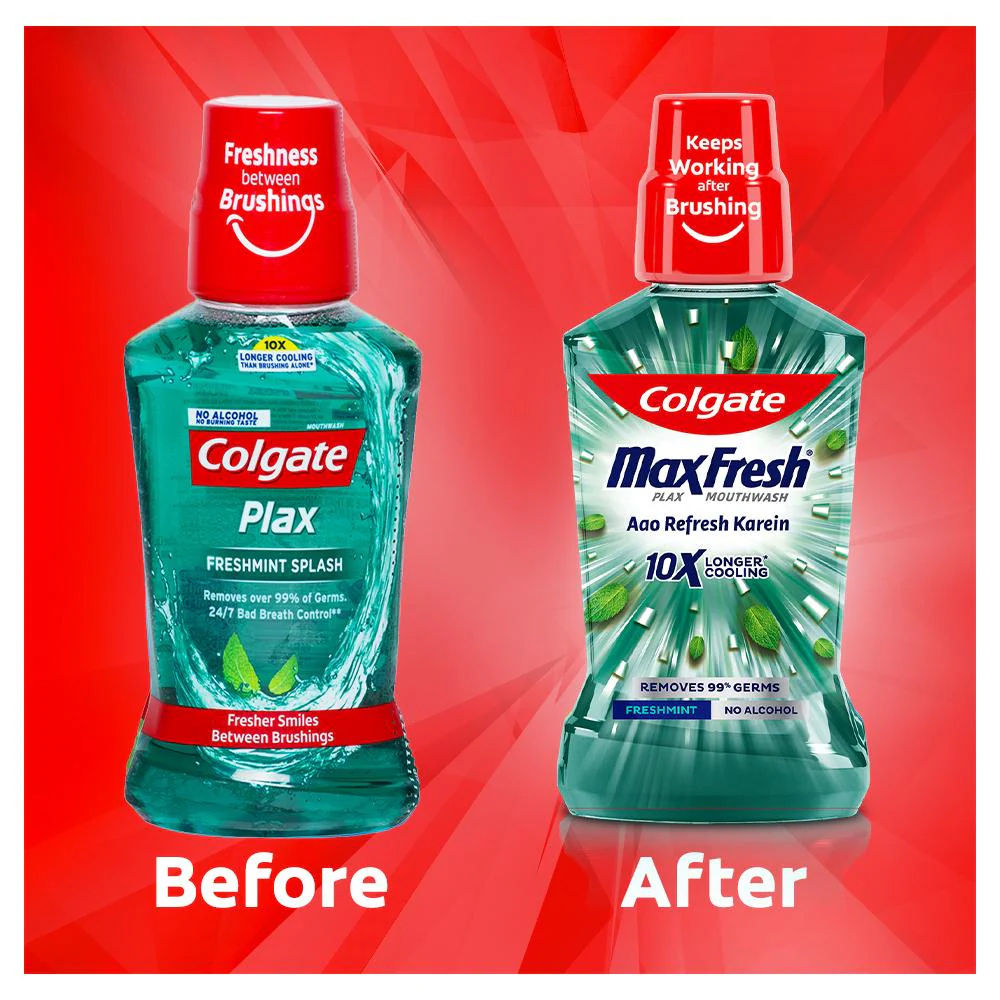 Buy Colgate Plax Freshmint Splash Mouthwash, 250 ml | 19 Minutes ...
