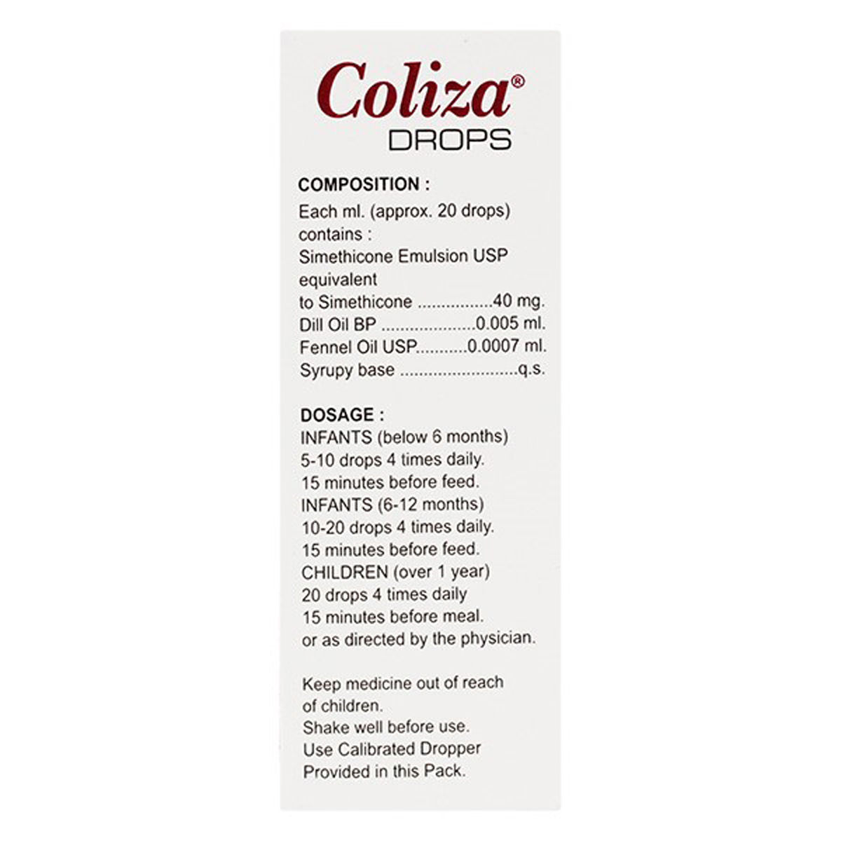Coliza Drops 10 ml Price, Uses, Side Effects, Composition - Apollo Pharmacy
