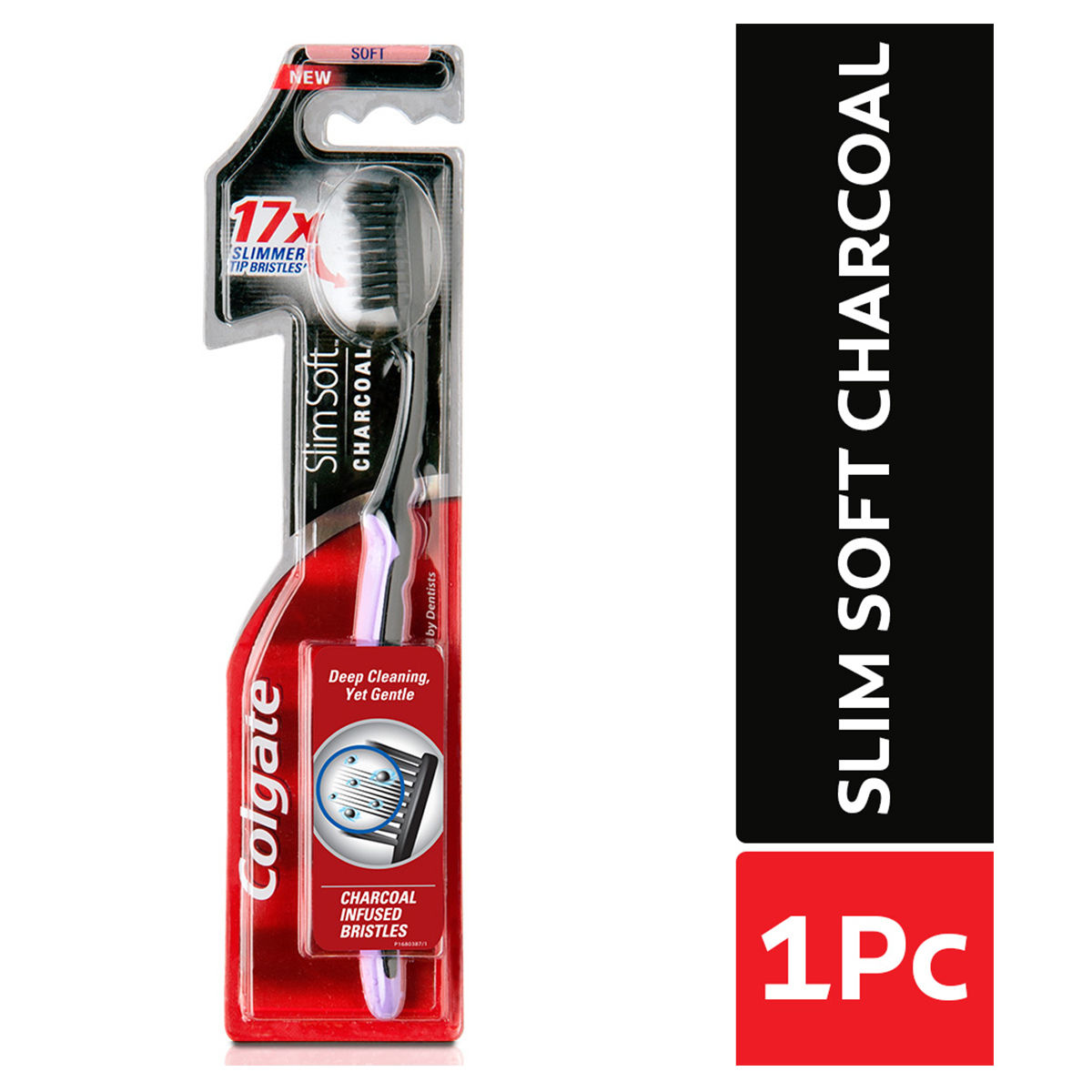 Colgate Slim Soft Charcoal Toothbrush, 1 Count Price, Uses, Side ...