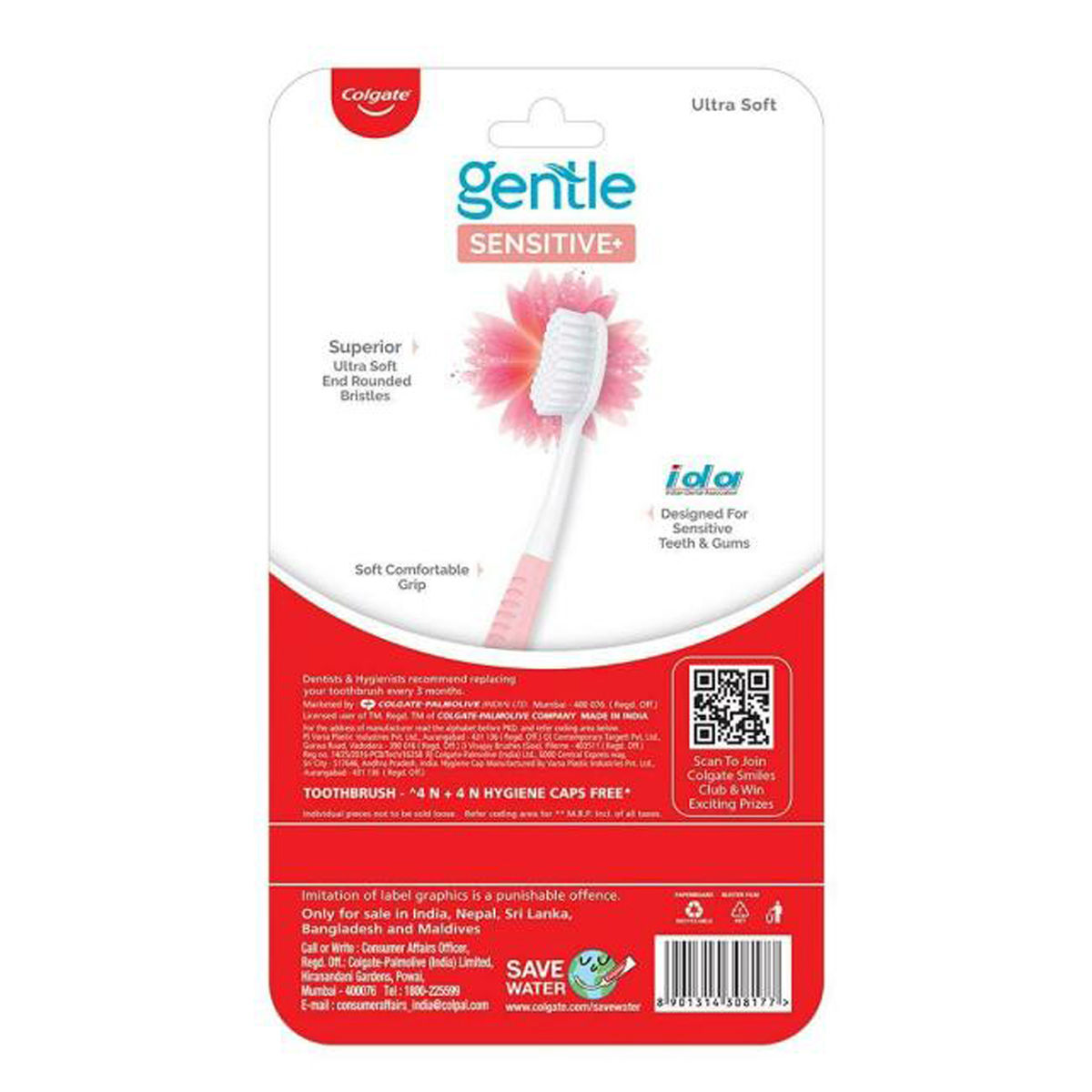 Colgate Gentle Sensitive Teeth Ultra Soft Toothbrush, 4 Count (Buy 4 ...