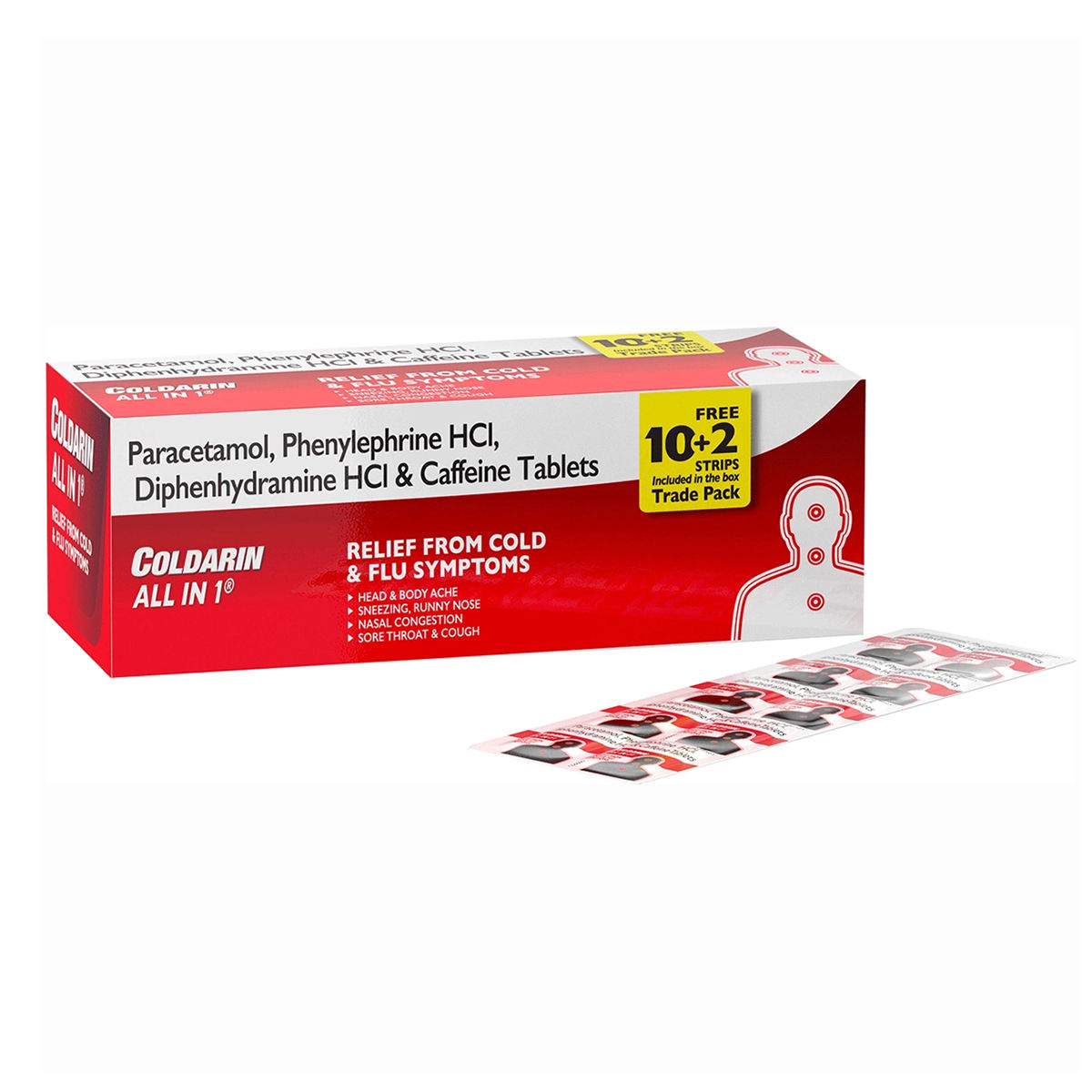 Coldarin All In 1, 10 Tablets | Uses, Side Effects, Price | Apollo Pharmacy