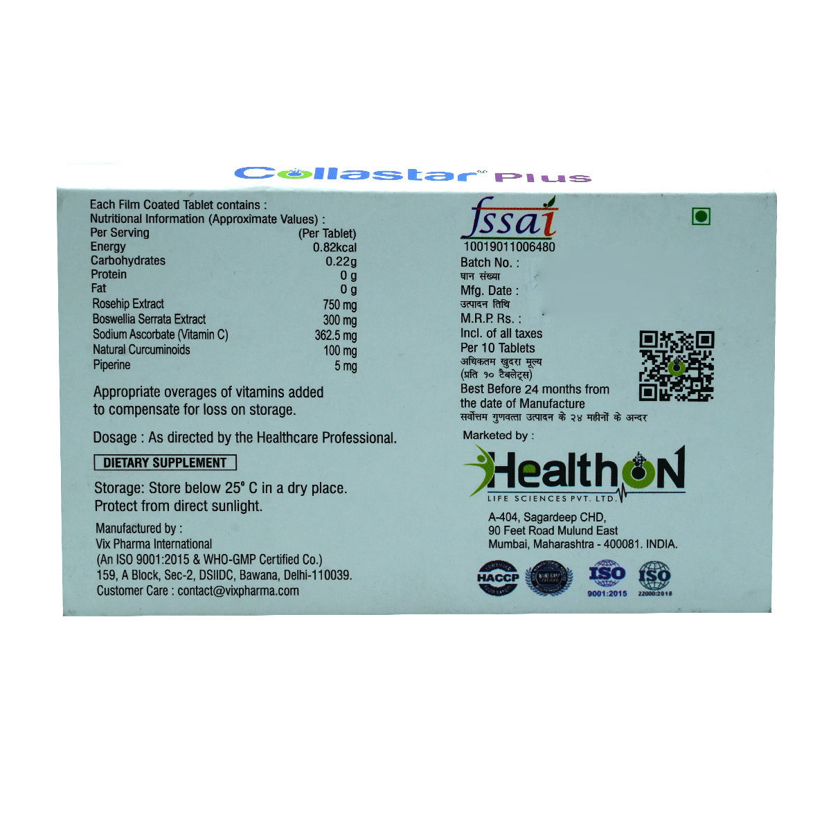 Collastar Plus Tablet 10's Price, Uses, Side Effects, Composition ...