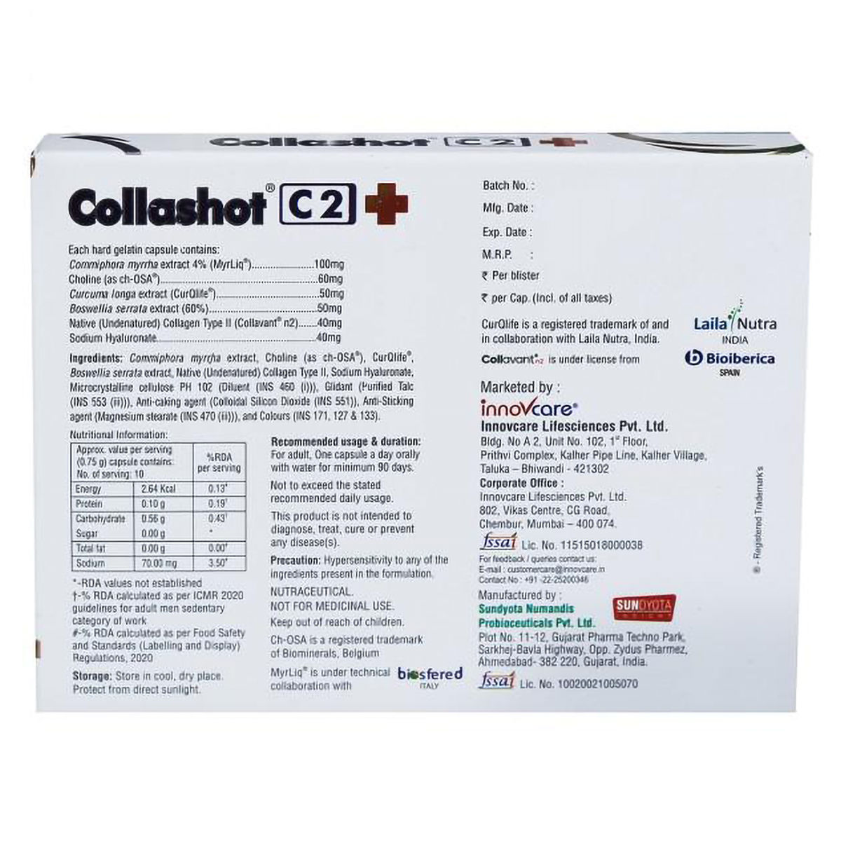 Collashot C2 Plus Capsule 10's Price, Uses, Side Effects, Composition ...