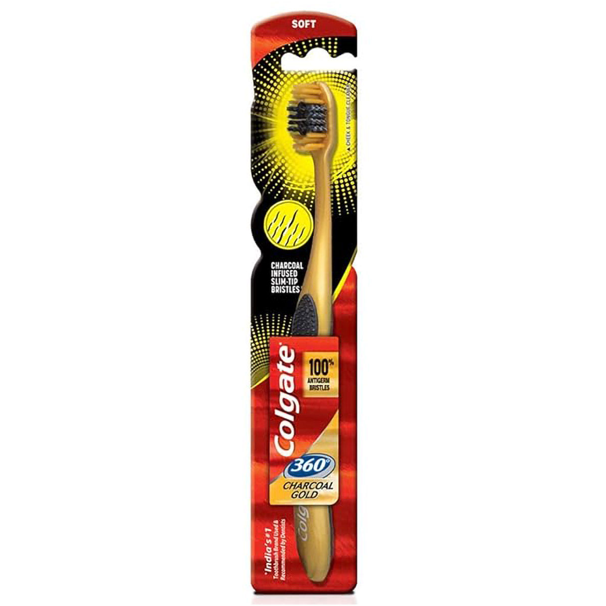 Buy Colgate 360 Charcoal Gold Toothbrush, 1 Count | 19 Minutes Delivery ...