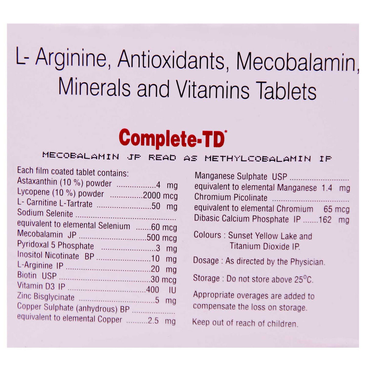 Complete TD Tablet | Uses, Side Effects, Price | Apollo Pharmacy