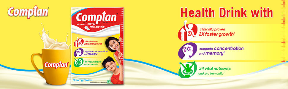 Buy Complan Creamy Classic Flavour Nutrition Powder, 500 gm Refill Pack ...