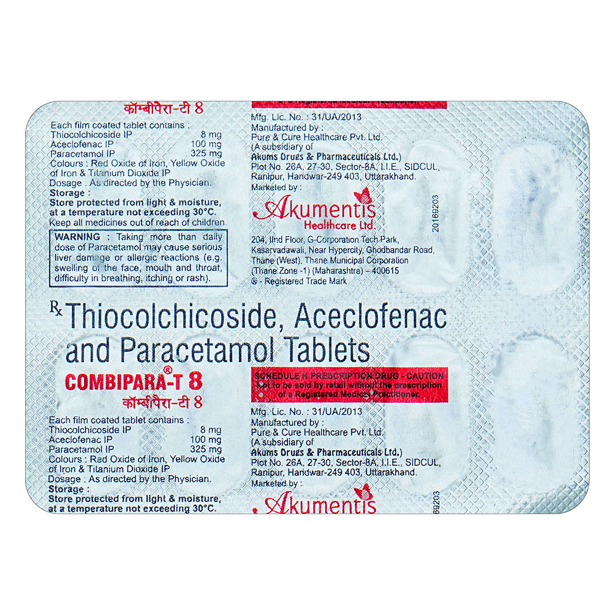 Combipara T 8 Tablet | Uses, Side Effects, Price | Apollo Pharmacy