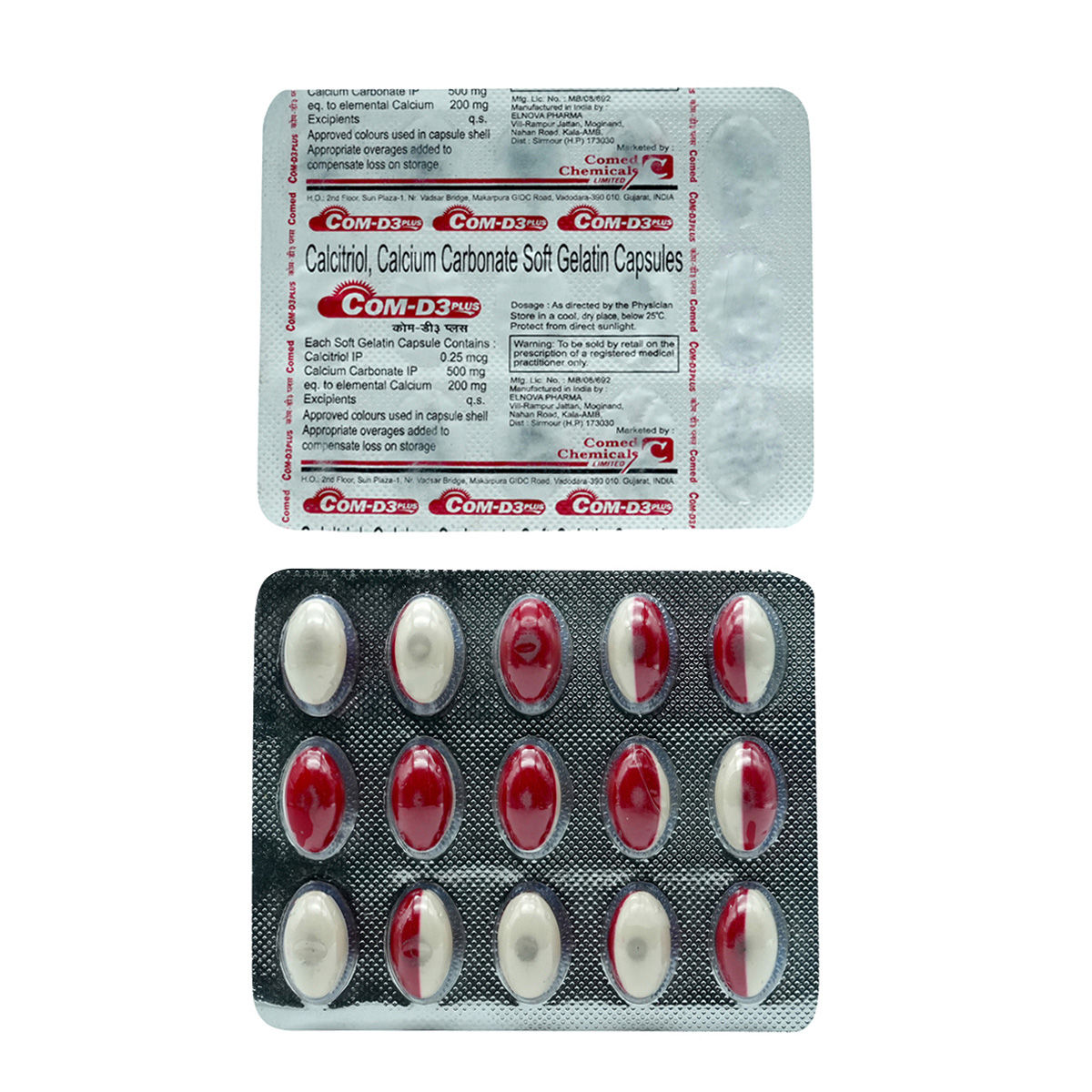 Com-D3 Plus Softgel Capsule 15's Price, Uses, Side Effects, Composition ...