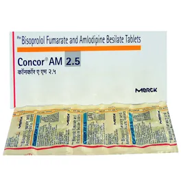 Concor AM 2.5 Tablet | Uses, Side Effects, Price | Apollo Pharmacy