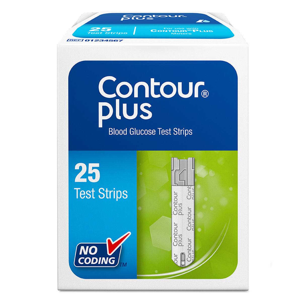 Contour Plus Blood Glucose Test Strips, 25 Count Price, Uses, Side ...