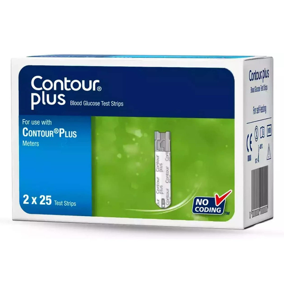 Contour Plus Blood Glucose Test Strips, 50 Count Price, Uses, Side ...