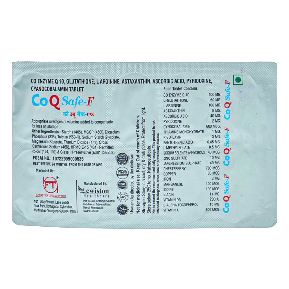 Co Q Safe-F Tablet | Uses, Side Effects, Price | Apollo Pharmacy