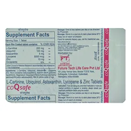Buy Co Q Safe Tablet | 19 Minutes Delivery | Apollo Pharmacy