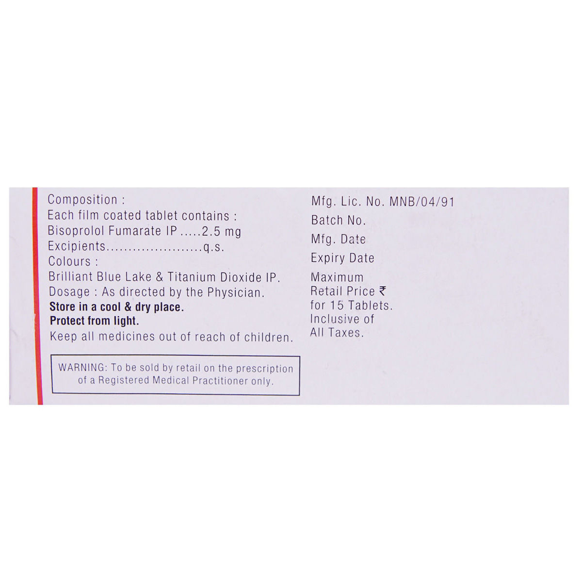Corbis-2.5 Tablet | Uses, Side Effects, Price | Apollo Pharmacy