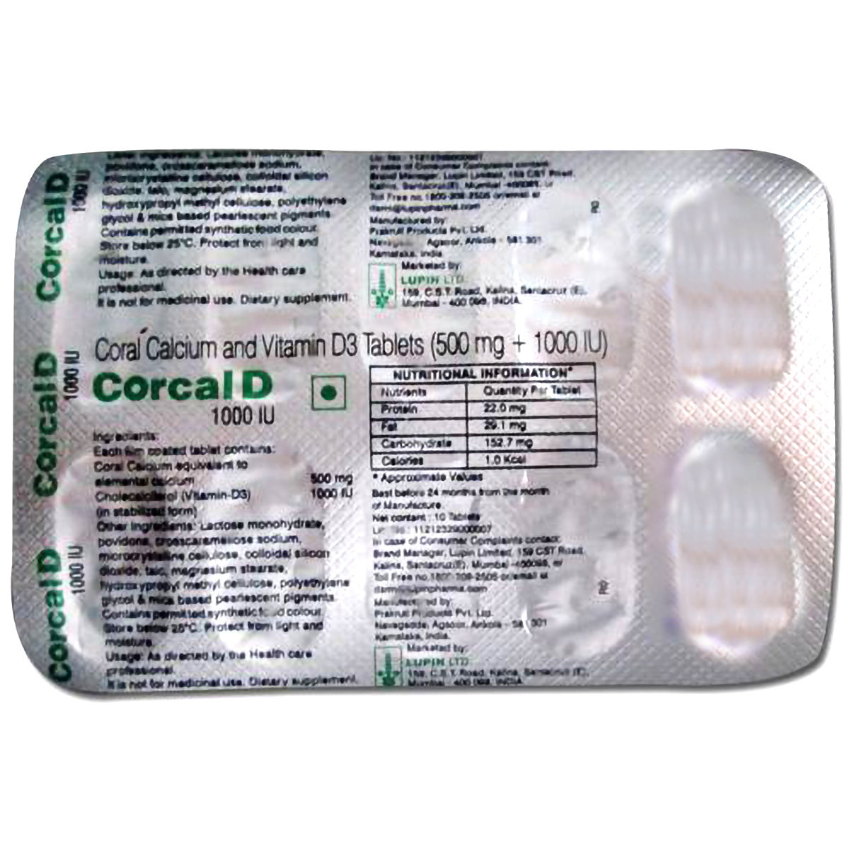 Corcal D 1000IU Tablet | Uses, Side Effects, Price | Apollo Pharmacy