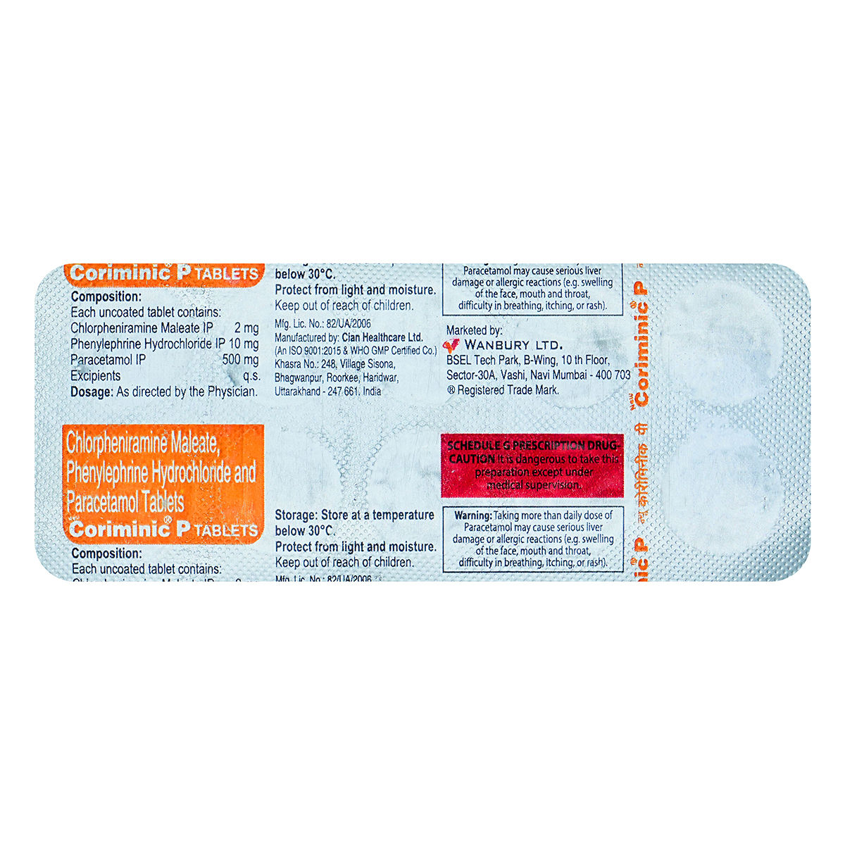 Coriminic P Tablet | Uses, Side Effects, Price | Apollo Pharmacy