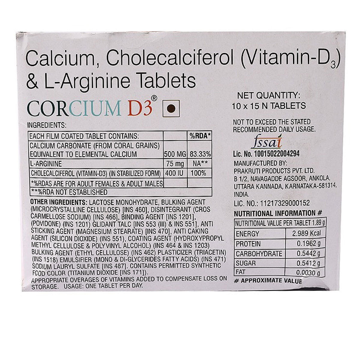 Buy Corcium D3 Tablet | 19 Minutes Delivery | Apollo Pharmacy
