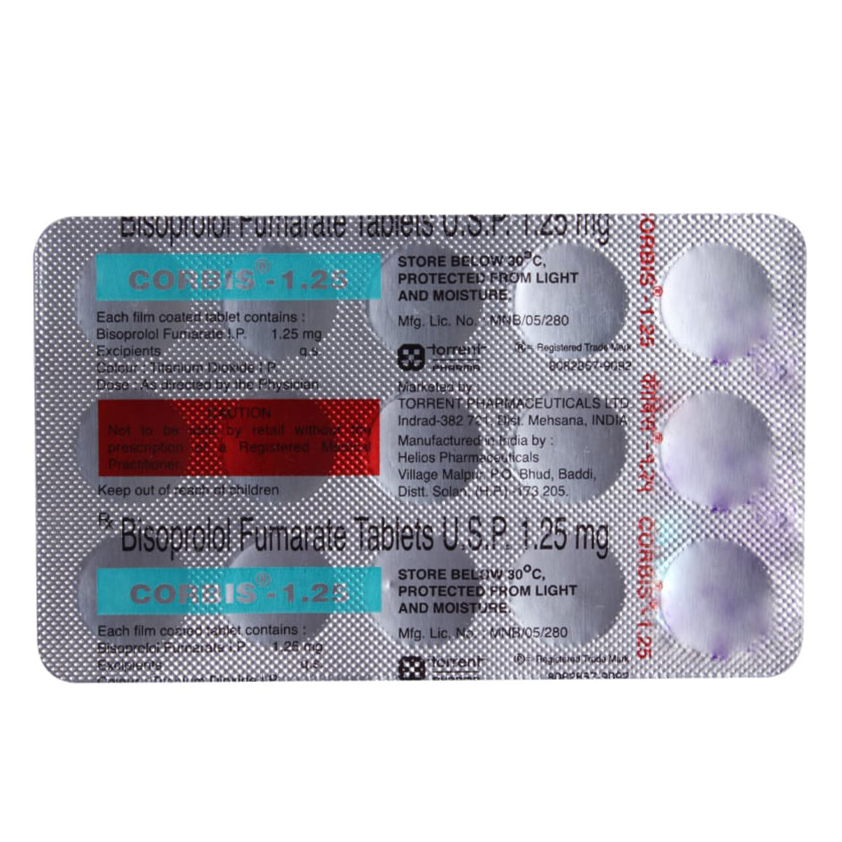 Corbis-1.25 Tablet | Uses, Side Effects, Price | Apollo Pharmacy