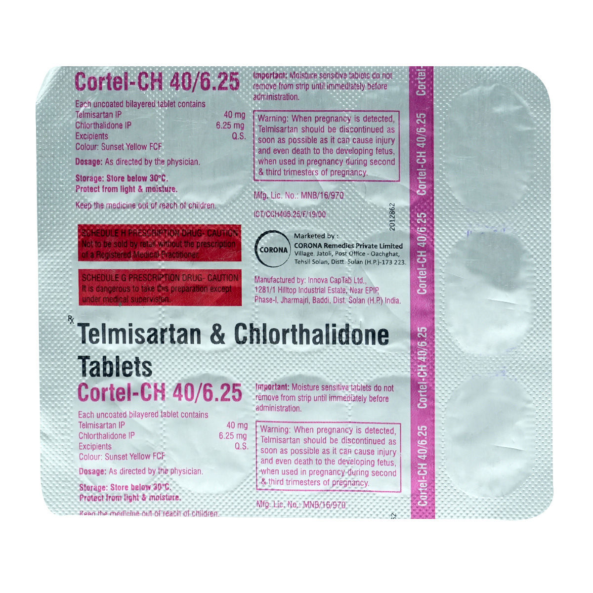 Cortel-CH 40/6.25 Tablet | Uses, Side Effects, Price | Apollo Pharmacy