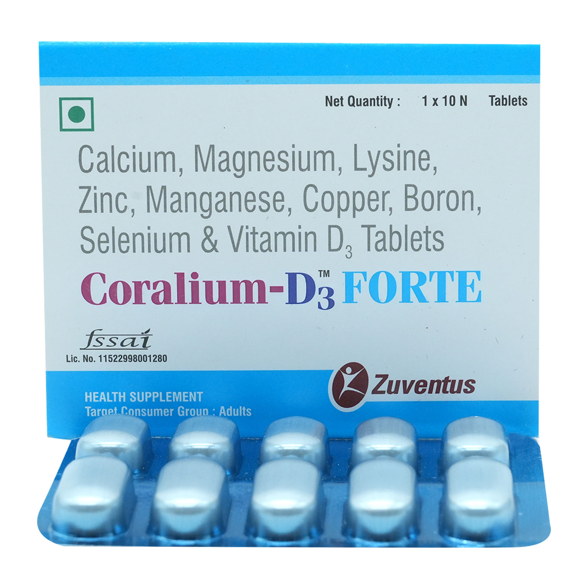 Coralium-D3 Forte Tablet 10's Price, Uses, Side Effects, Composition ...