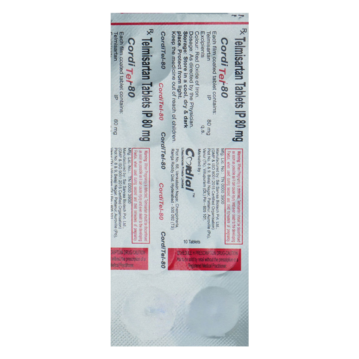 Corditel-80 Tablet | Uses, Side Effects, Price | Apollo Pharmacy