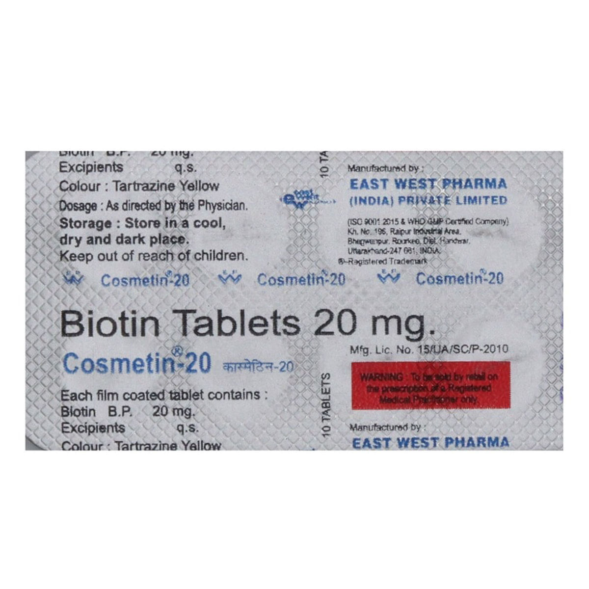Cosmetin 20 mg Tablet 10's Price, Uses, Side Effects, Composition ...