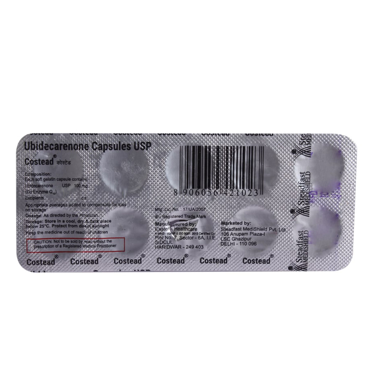 Costead 100 mg Capsule 10's Price, Uses, Side Effects, Composition ...