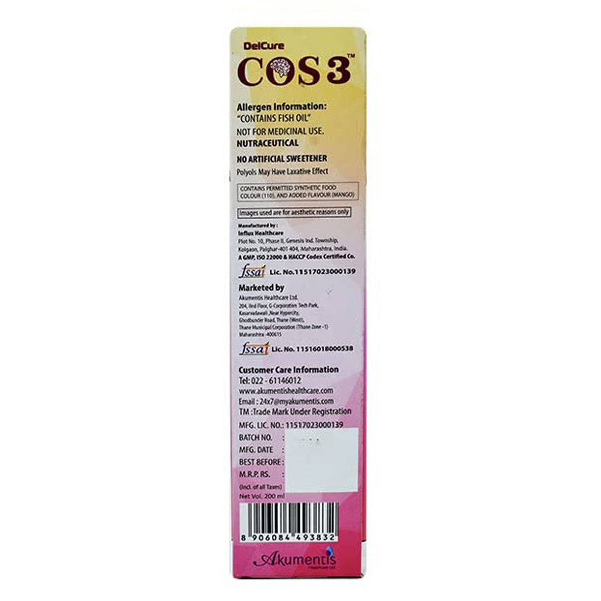 Cos 3 Sugar Free Mango Syrup | Uses, Side Effects, Price | Apollo Pharmacy