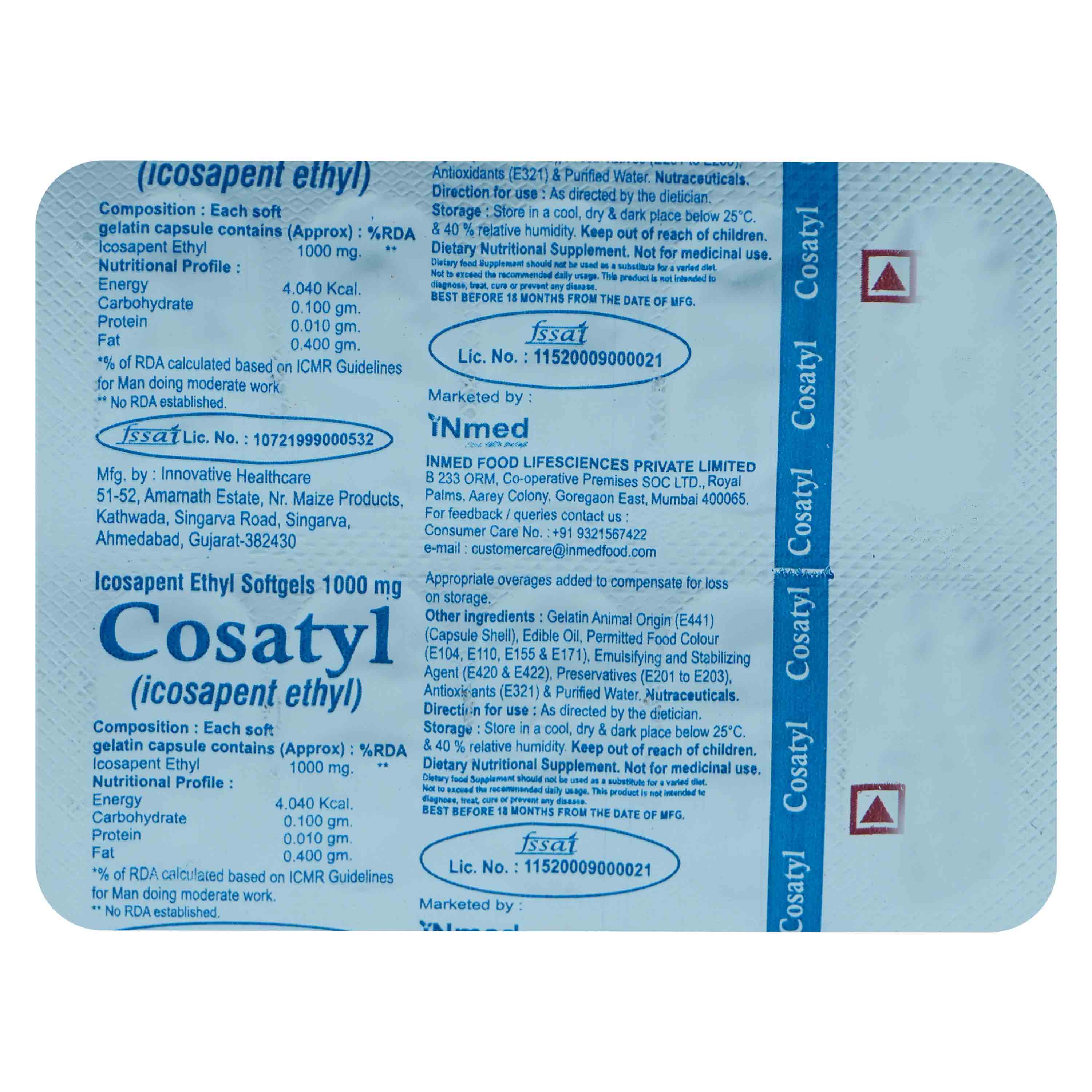 Cosatyl 1000 mg Softgel Capsule | Uses, Side Effects, Price | Apollo ...