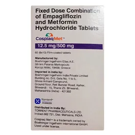 Cospiaq Met 12.5/500 Tablet | Uses, Side Effects, Price | Apollo Pharmacy