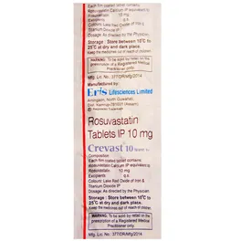 Crevast 10 Tablet | Uses, Side Effects, Price | Apollo Pharmacy