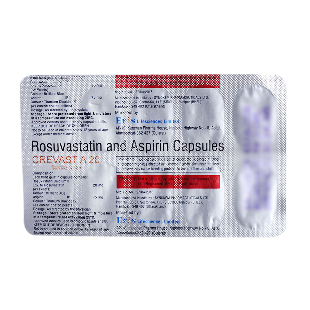 Crevast A 20 Capsule | Uses, Side Effects, Price | Apollo Pharmacy
