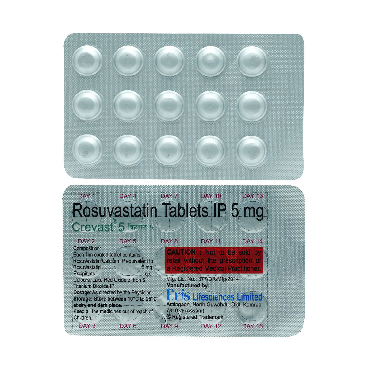 Crevast 5 mg Tablet 15's Price, Uses, Side Effects, Composition ...