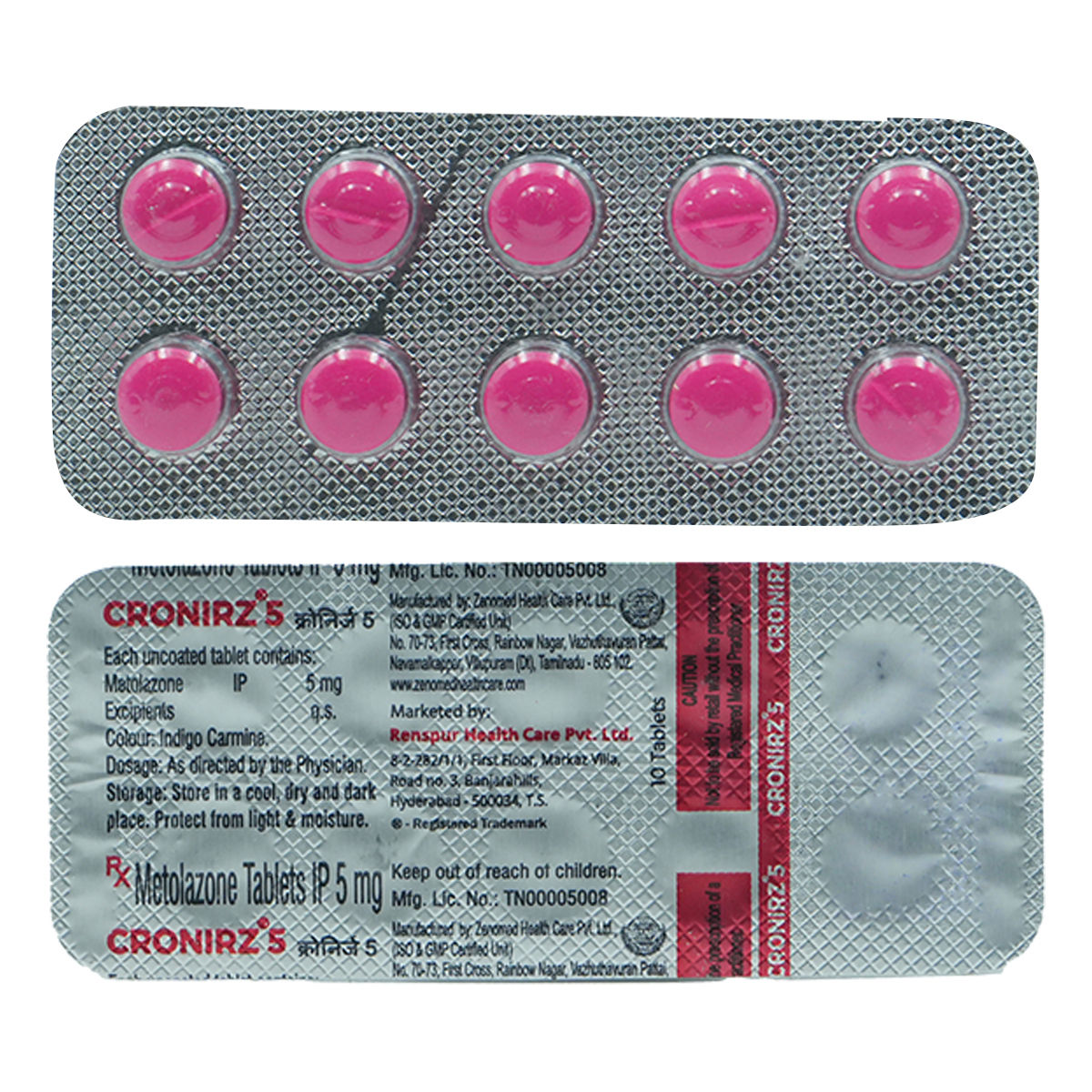 Cronirz 5 Tablet | Uses, Side Effects, Price | Apollo Pharmacy