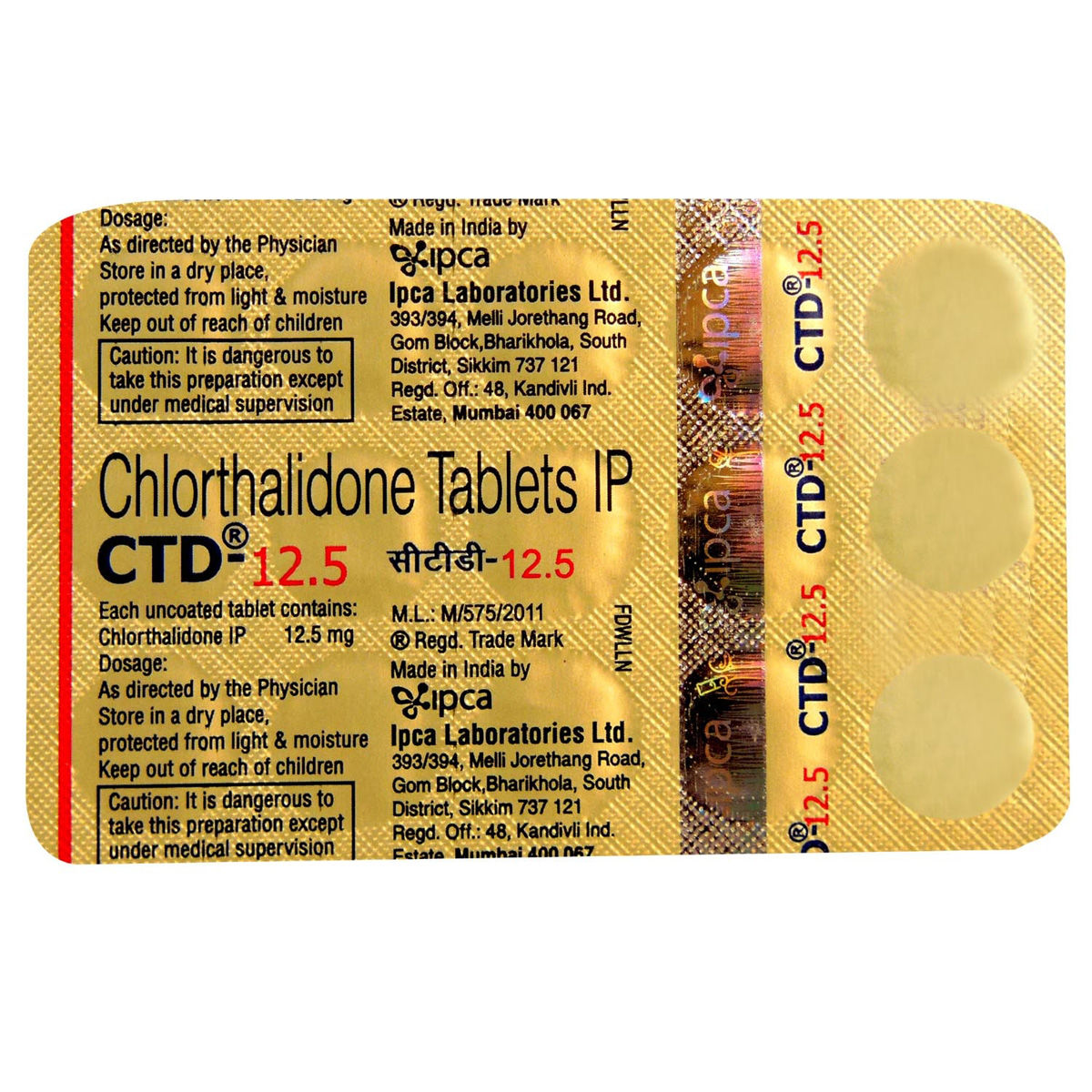 CTD-12.5 Tablet | Uses, Side Effects, Price | Apollo Pharmacy