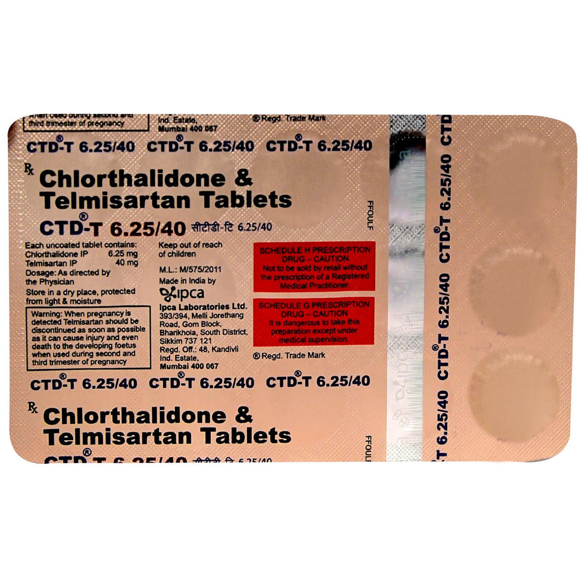 CTD-T 6.25/40 Tablet | Uses, Side Effects, Price | Apollo Pharmacy
