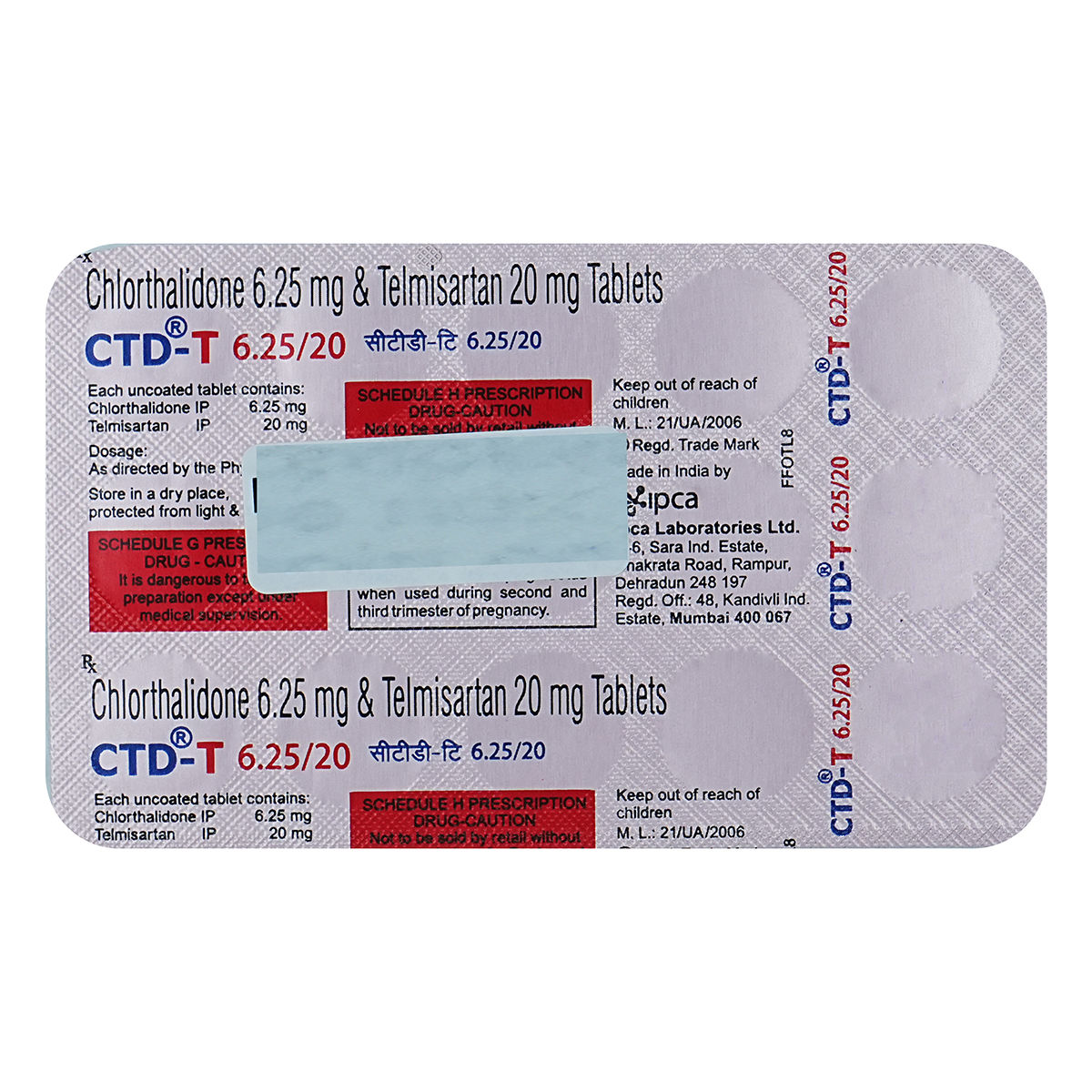 CTD-T 6.25/20 Tablet | Uses, Side Effects, Price | Apollo Pharmacy