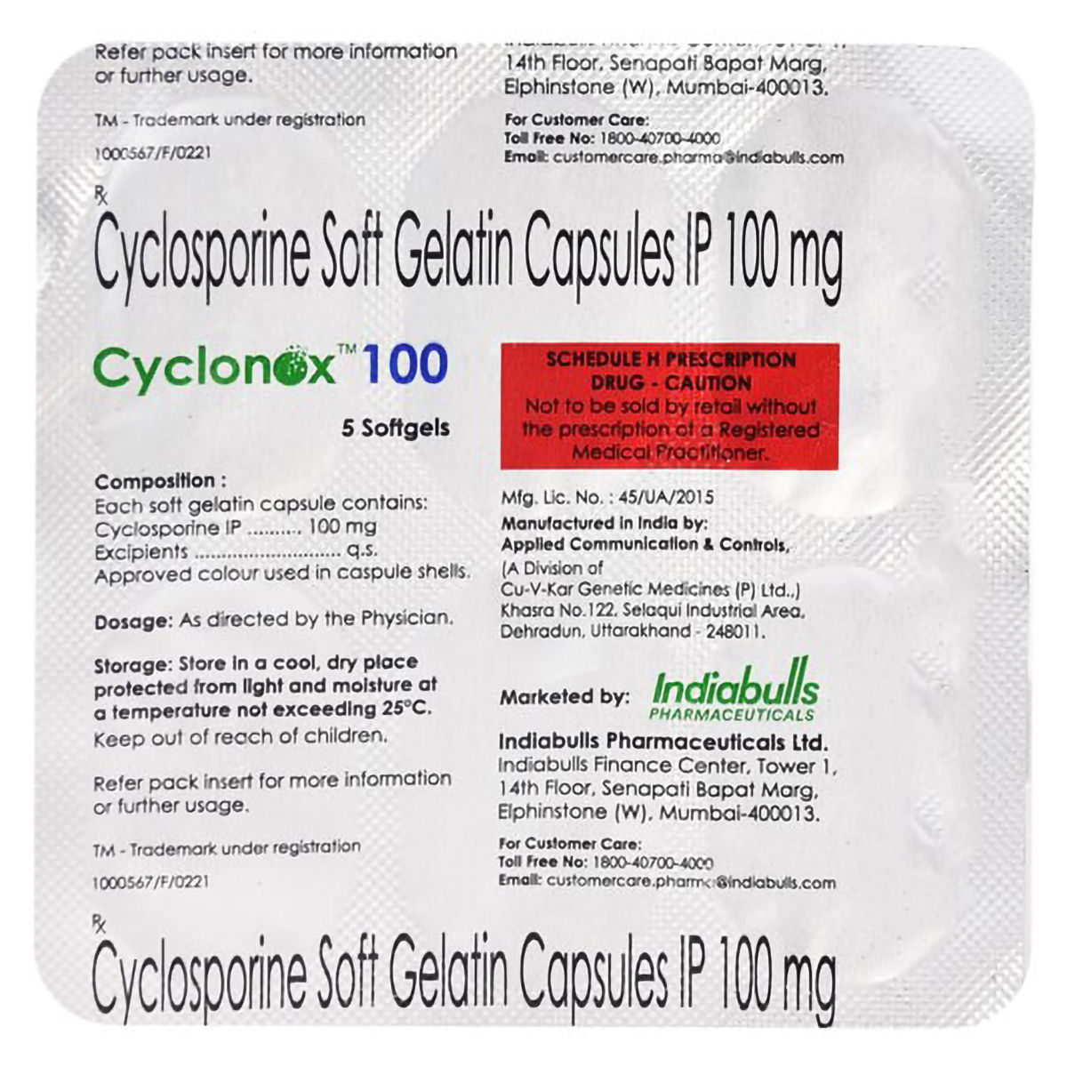 Cyclonox 100 Softgel Capsule | Uses, Side Effects, Price | Apollo Pharmacy