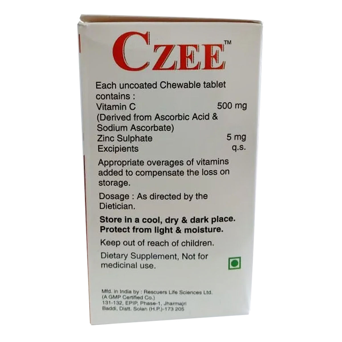 Czee Chewable Tablet 10's Price, Uses, Side Effects, Composition ...