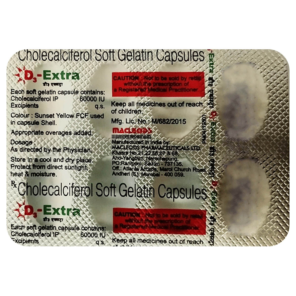 Buy D3-Extra Softgel Capsule 8's | 19 Minutes Delivery | Apollo Pharmacy