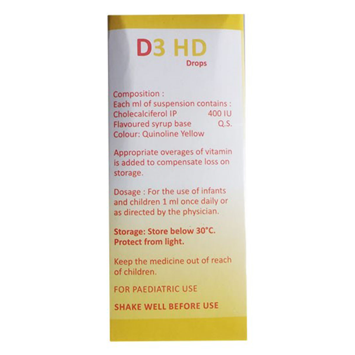 D3 HD Drop 30 ml Price, Uses, Side Effects, Composition - Apollo Pharmacy