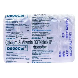 D500CAL Tablet | Uses, Side Effects, Price | Apollo Pharmacy